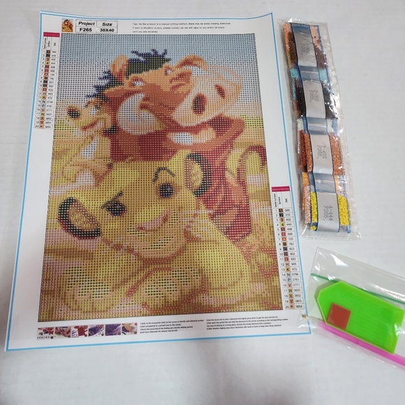 Art | The Lion King Simba Pumba Timon Diamond Art Kit | Poshmark